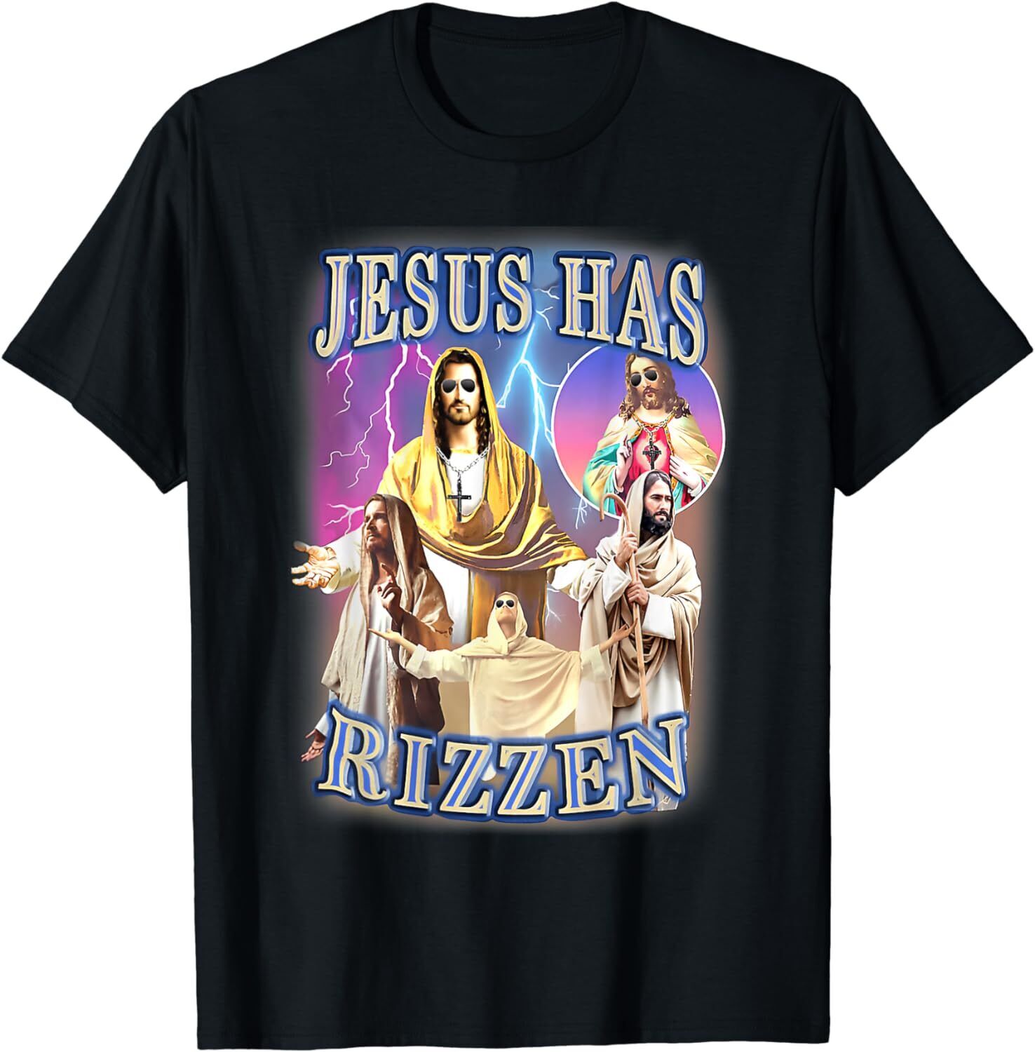 Jesus Has Rizzen Vintage Christian Design Jesus For Men Unisex T-Shirt ...