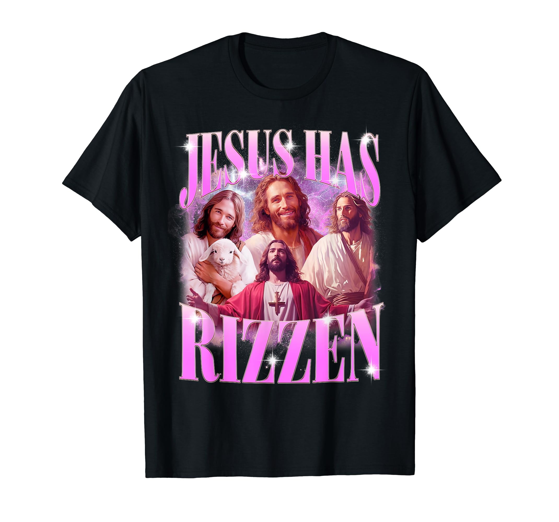 Jesus Has Rizzen Vintage Christian Jesus Playing Basketball T-Shirt ...
