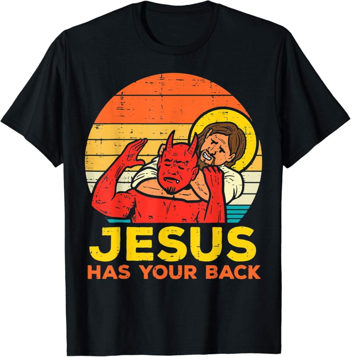 Jesus Has Your Back Jiu Jitsu Retro Christian T-Shirt - Walmart.com