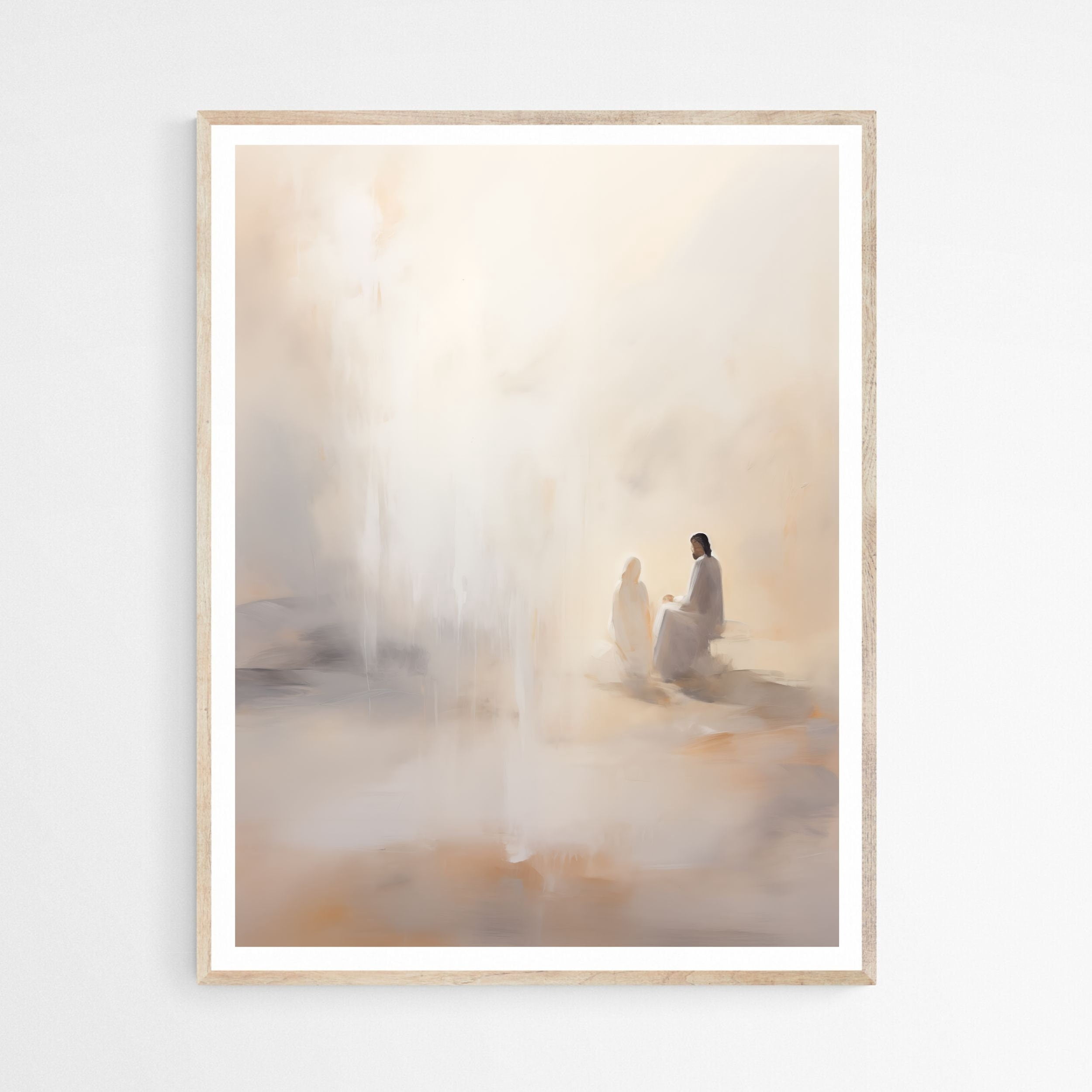 Jesus Heals The Bleeding Woman ,Modern Jesus Bible Wall Art, Print Art ...