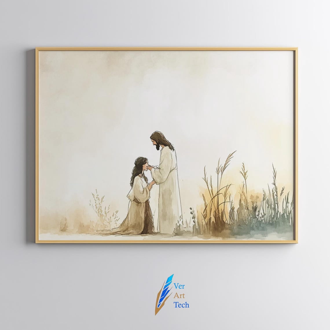 Jesus Heals the Bleeding Woman Luke 8 Christian Art, Unframed Paper ...