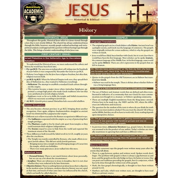Jesus - Historical & Biblical : a QuickStudy Laminated Reference Guide (Edition 1) (Other ...