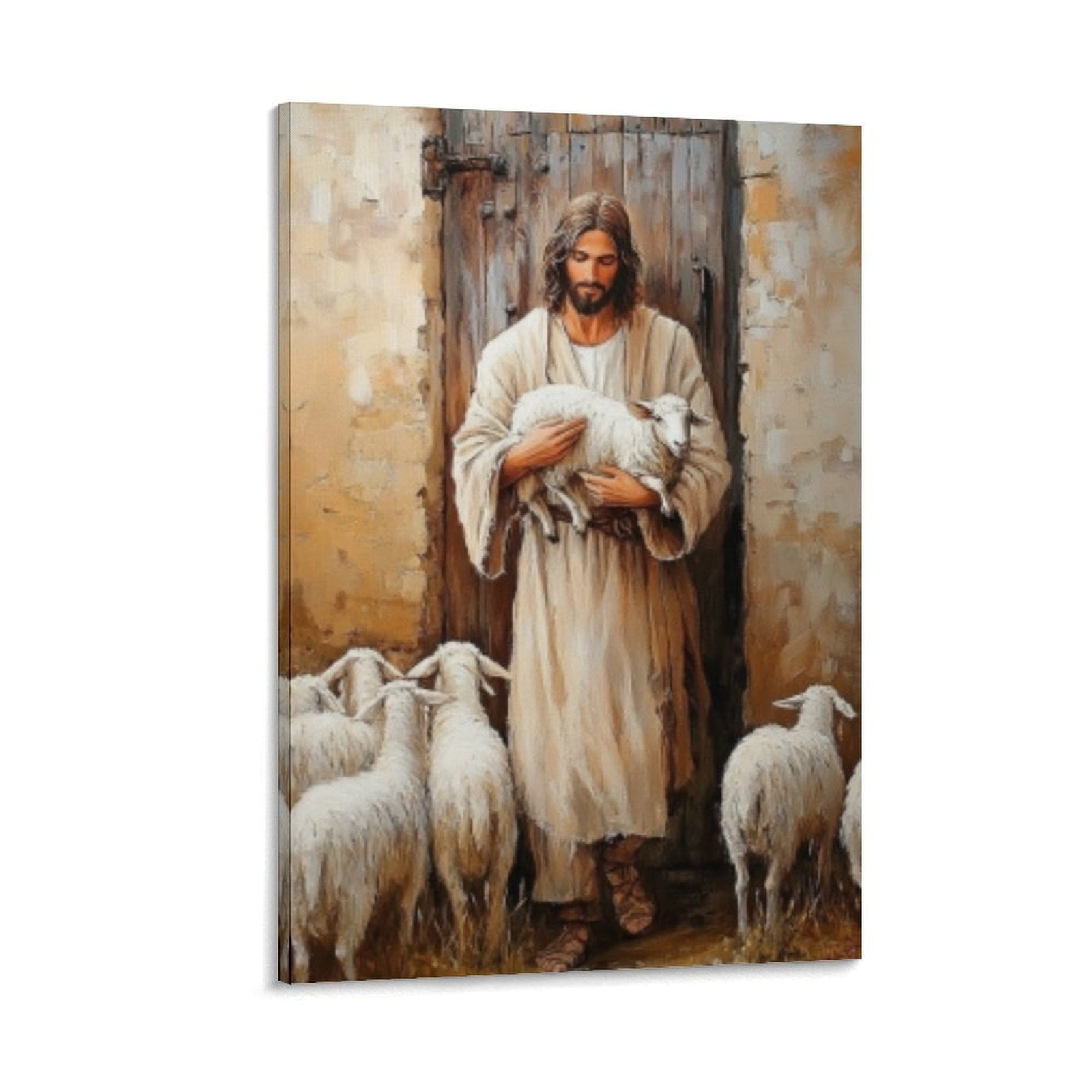 Jesus Holding The Lamb Wall Art Jesus - Our Faithful Shepherd Vintage ...