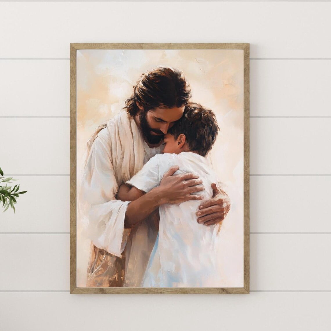 Jesus Hugging Boy Art Print Christian Wall Decor Room Faith Based ...