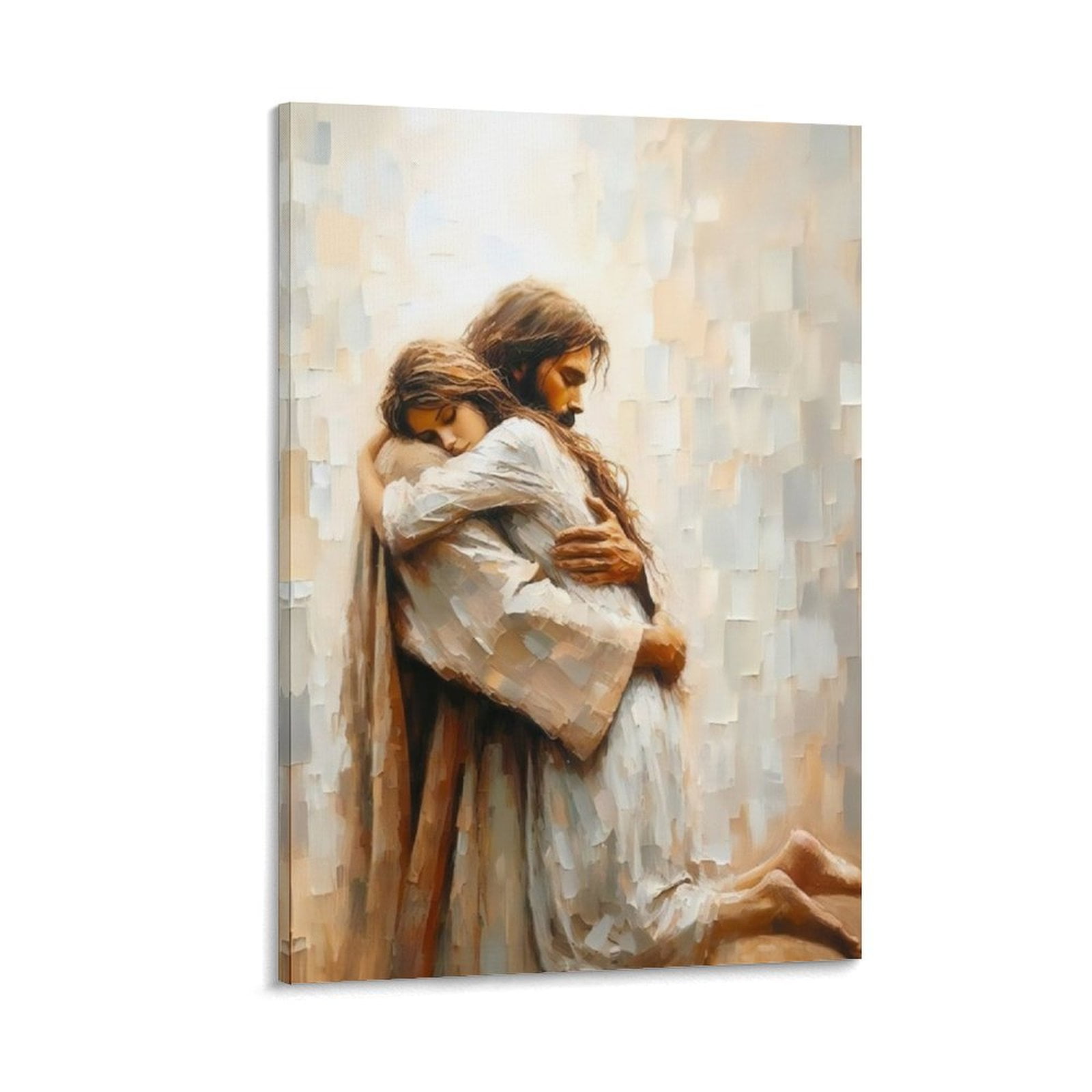 Jesus Hugging Woman Wall Art Jesus Healing Woman Canvas Painting ...