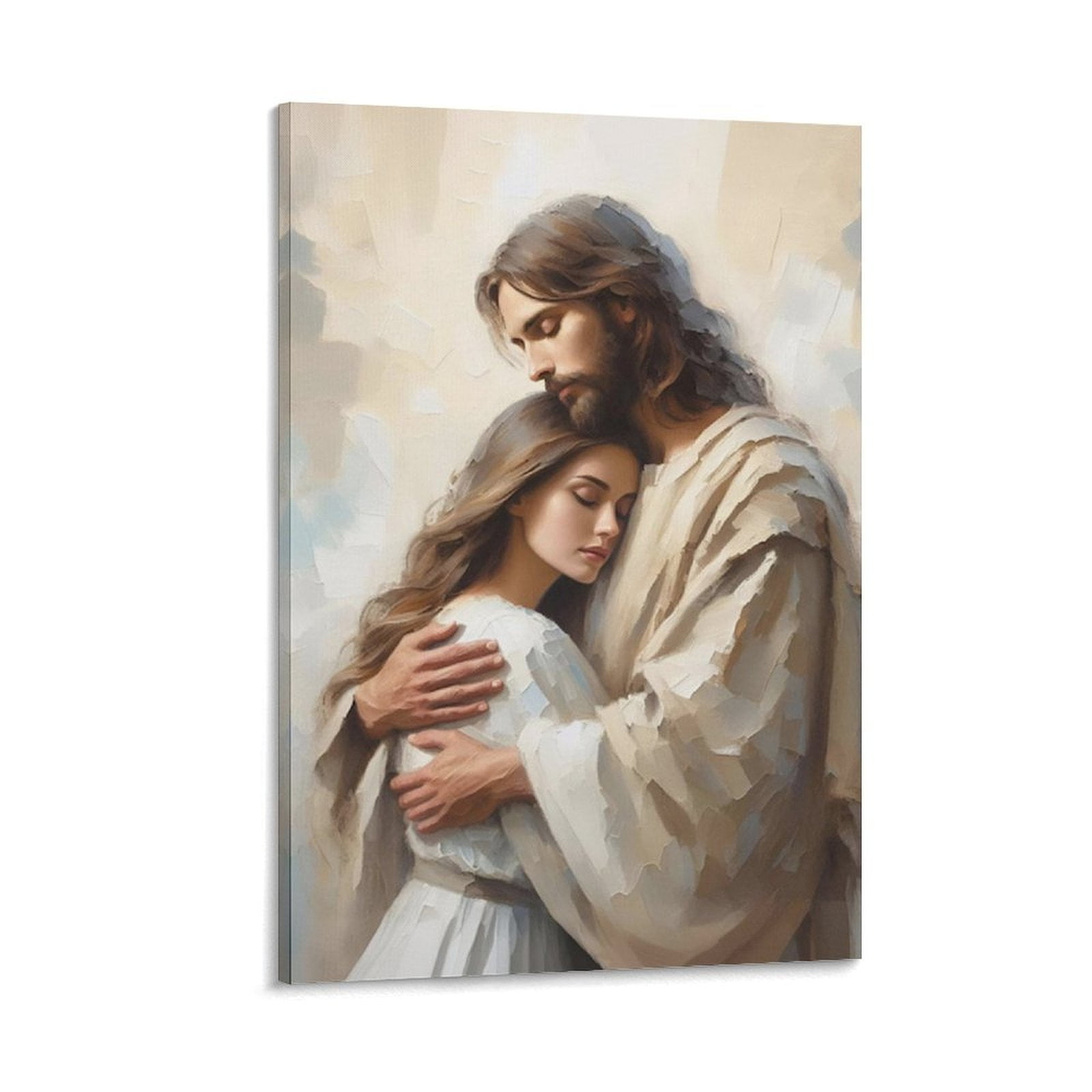 Jesus Hugging Woman Wall Art - Jesus Healing Woman Painting - Bible ...