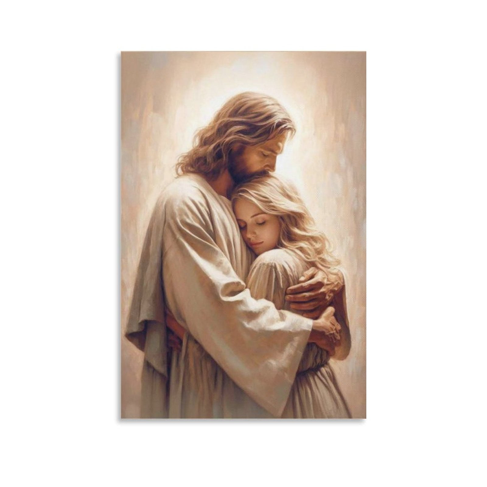 Jesus Hugging Woman Wall Decor Poster - Your Savior, Jesus And Girl Art ...