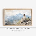 Jesus In Prayer Christian Religious Mountain Landscape Display ...