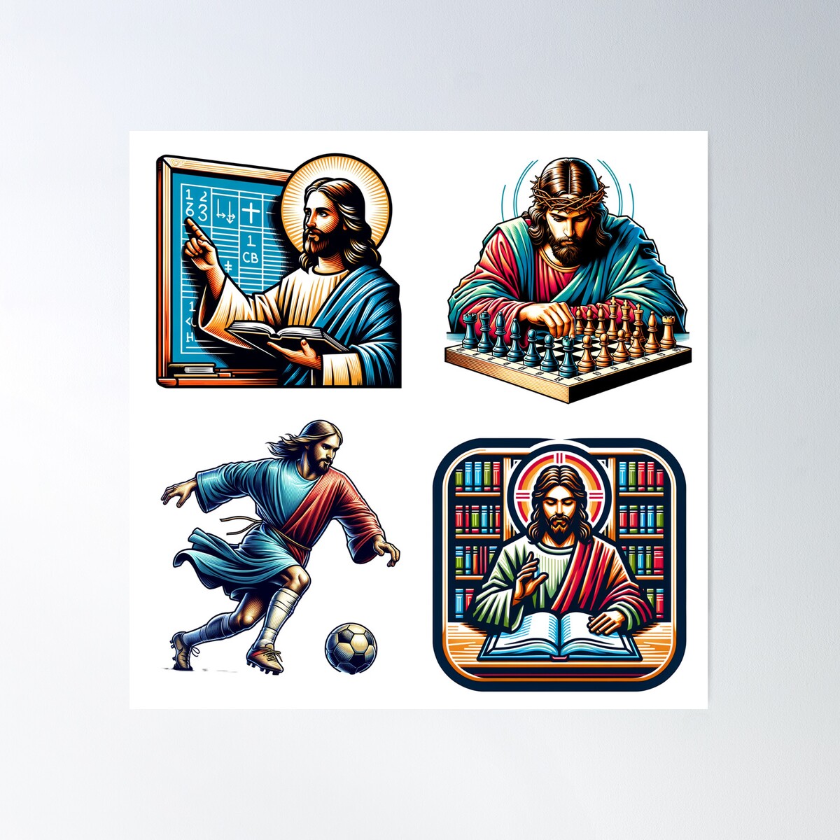 Jesus In Roles - Professions: Teacher, Chess, Football, Education ...