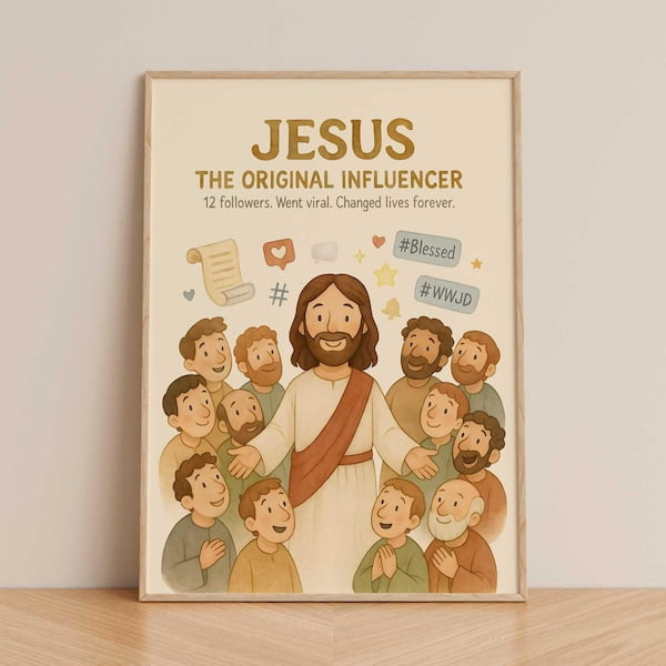Jesus: The Influencer Poster, High School Classroom Poster, Christian ...