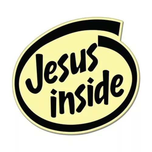 Jesus Inside Christian Faith Car Sticker Phone Decal Water Bottle ...