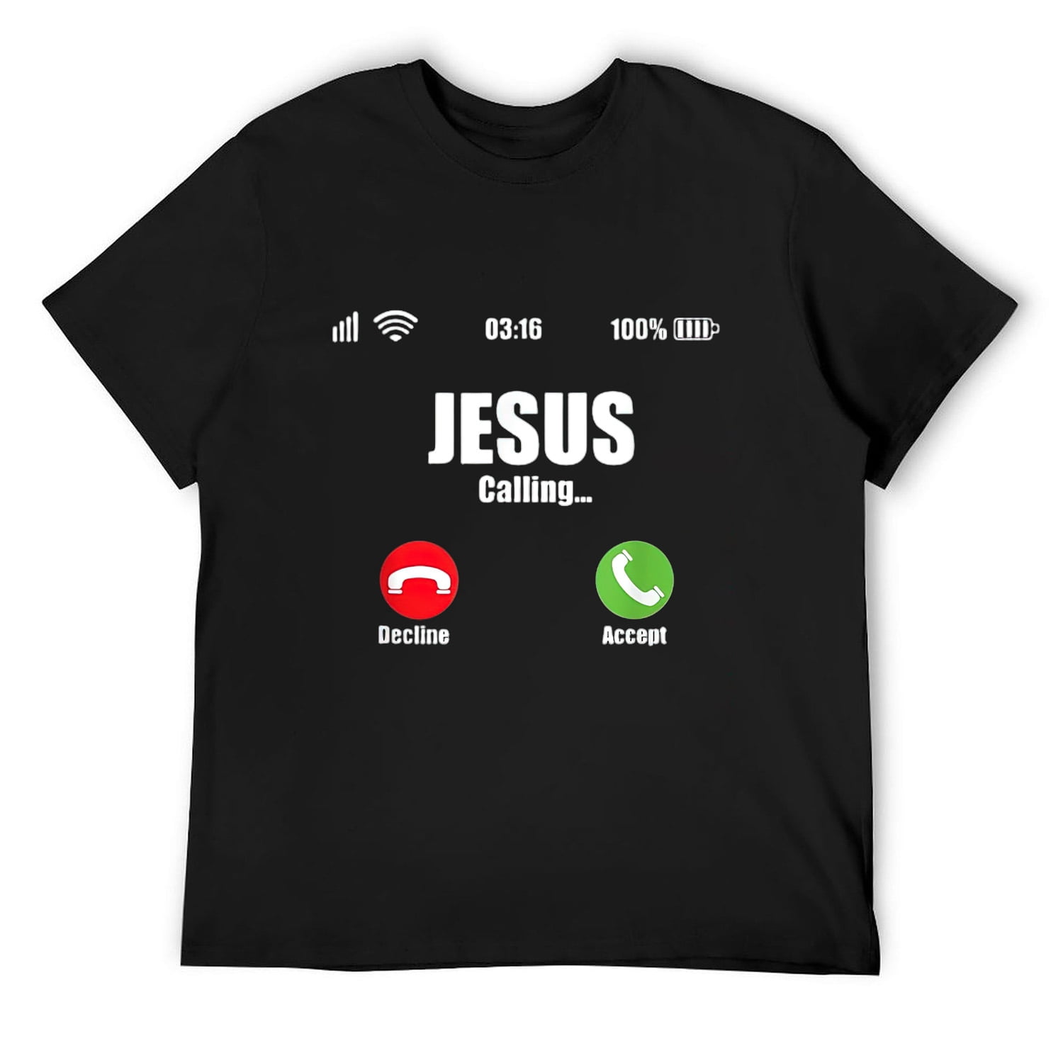 Jesus Is Calling Shirt Christian Cross Modern Believe T-Shirt Black ...