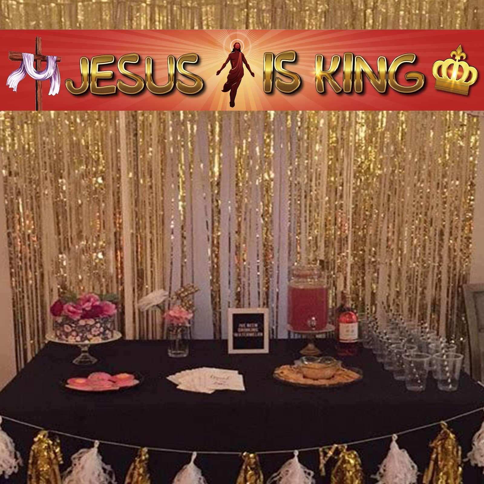 Jesus Is King Banner Yard Sign Christian Religious r Jesus Is The ...