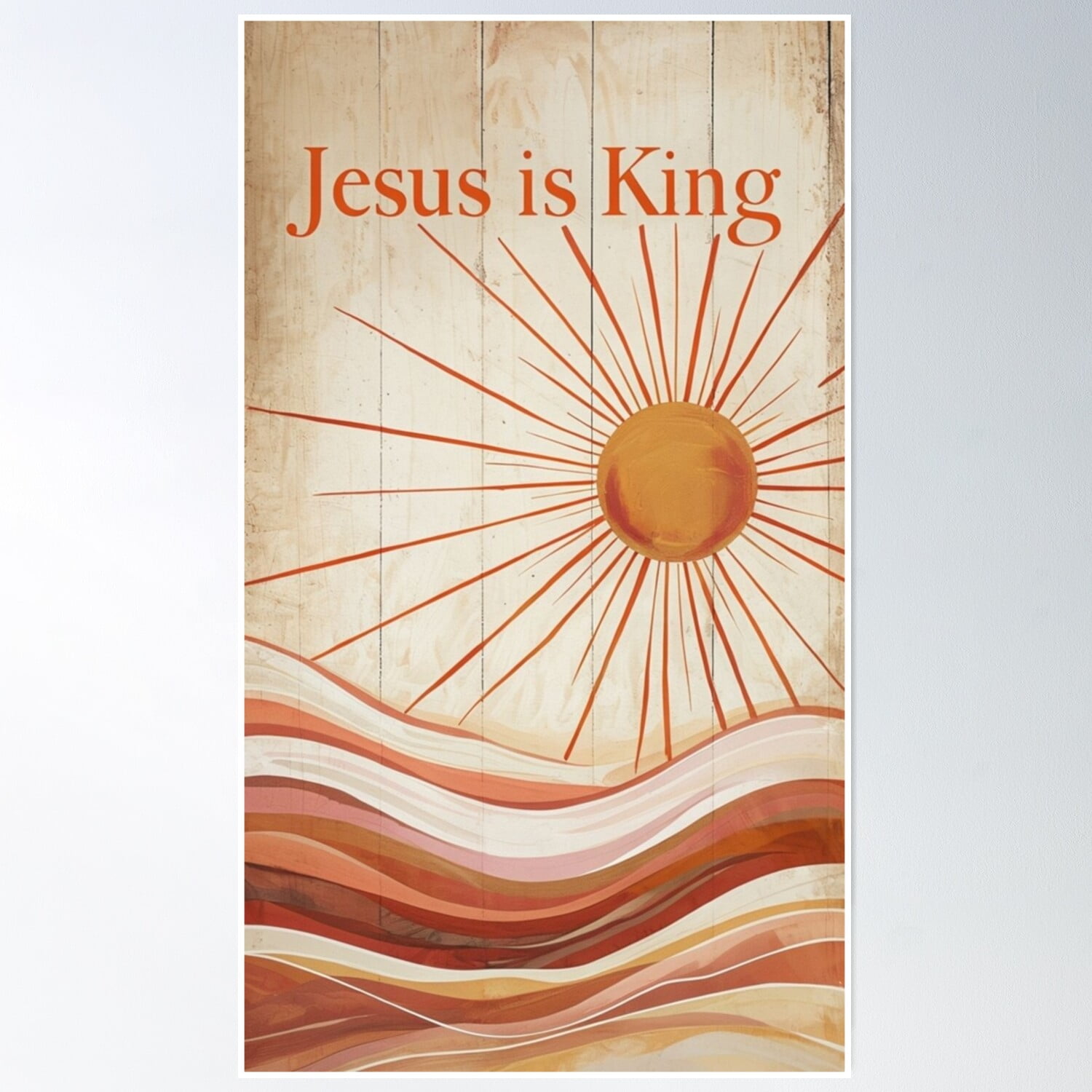 Jesus Is King Poster Wall Art, Modern Wall Decor, 12x18 UNFRAMED ...