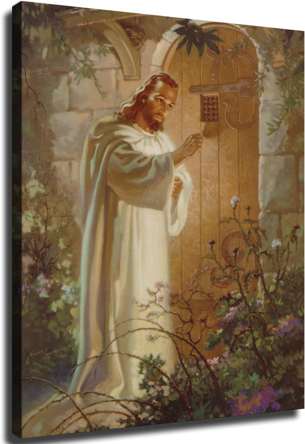 Jesus Is Knocking At The Door Painting Jesus Christ Poster Decorative ...