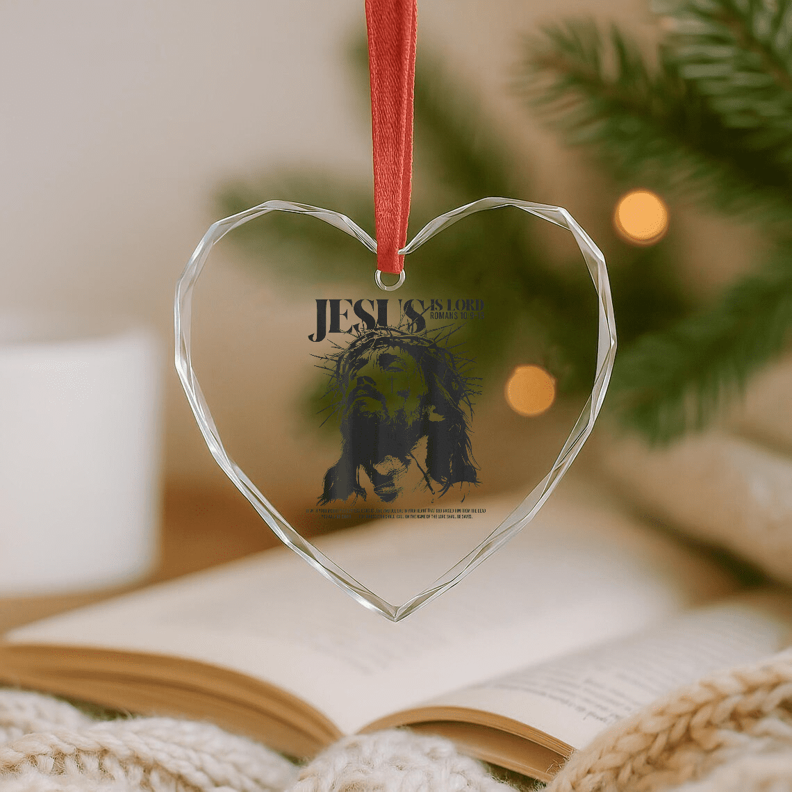 Jesus Is Lord Bible Verse Christian Back Ornament, Home Decoration ...