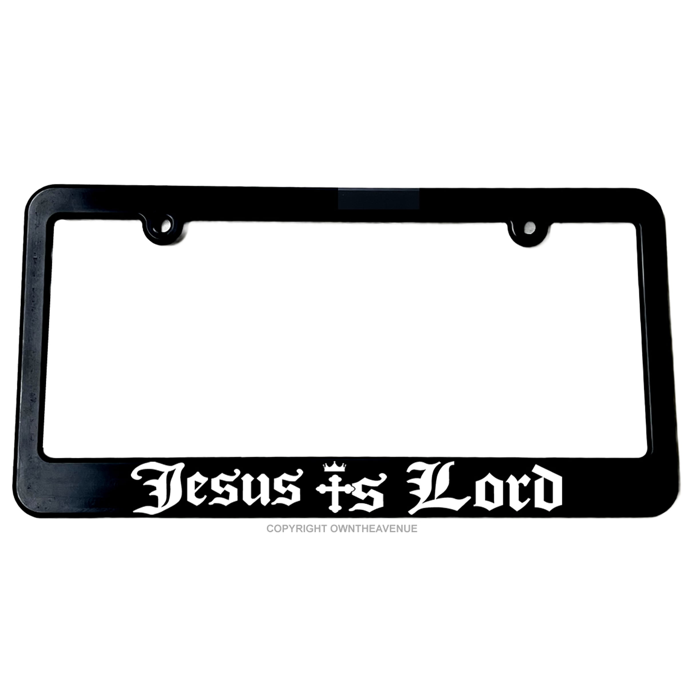 Jesus Is Lord Christian Slim Black License Plate Frame Model V01 ...