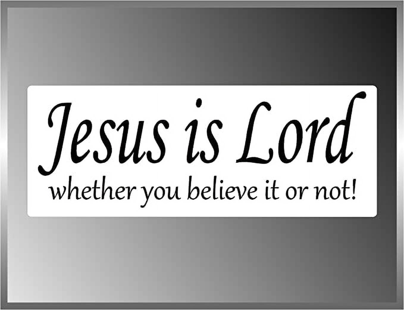 Jesus Is Lord Christian Vinyl Euro Decal Bumper Sticker 3" X 8 ...