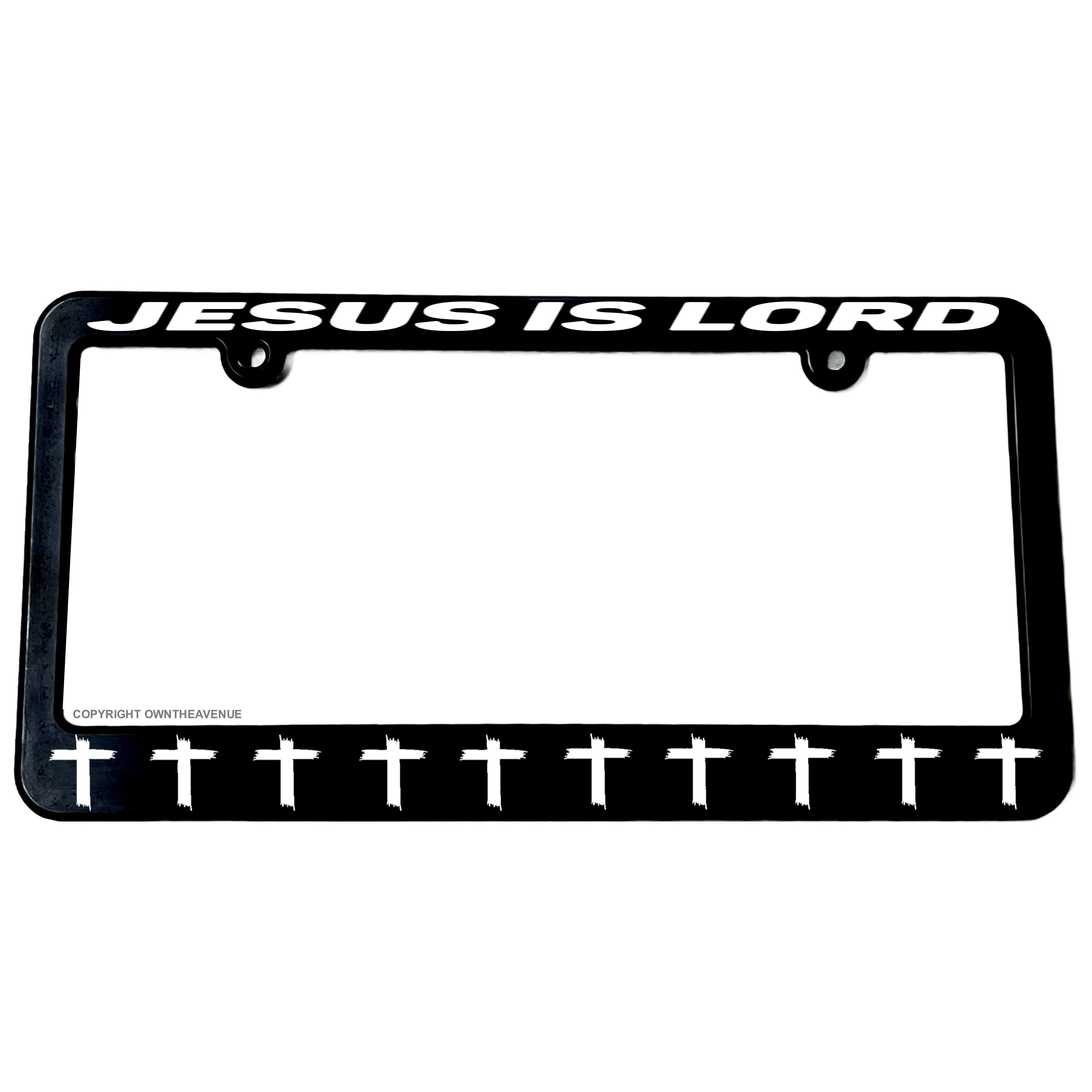 Jesus Is Lord Vintage Style Christian Cross Slim License Plate Frame ...