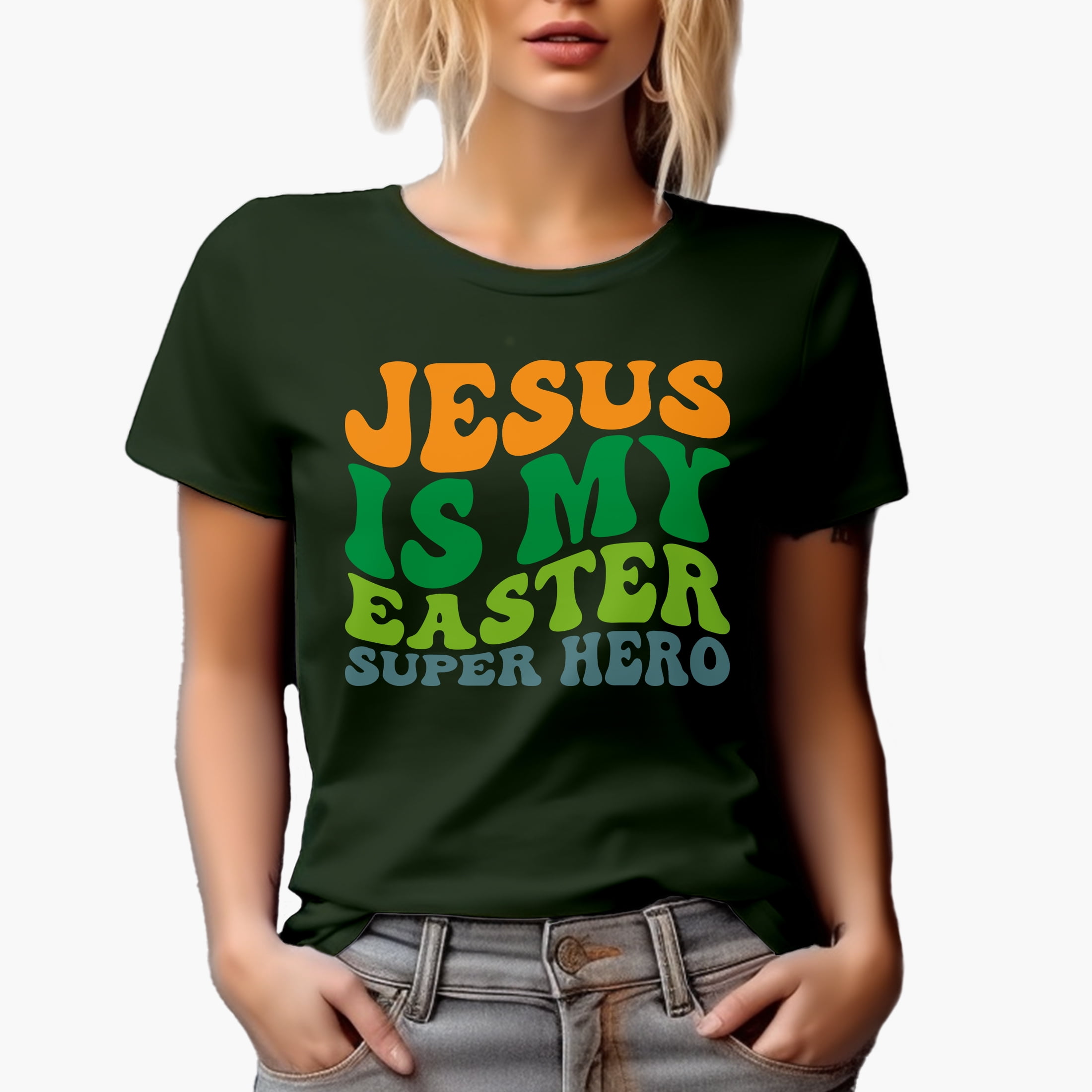 Jesus Is My Easter Super Hero, Resurrection Sunday Quote, Groovy Retro ...