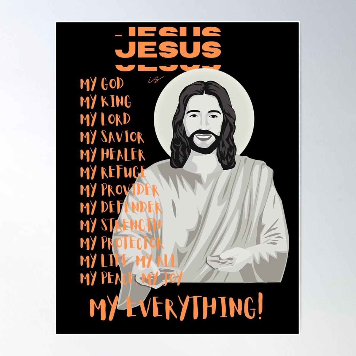 Jesus Is My Everything | Religion | Christ - Jesus Poster Wall Art ...