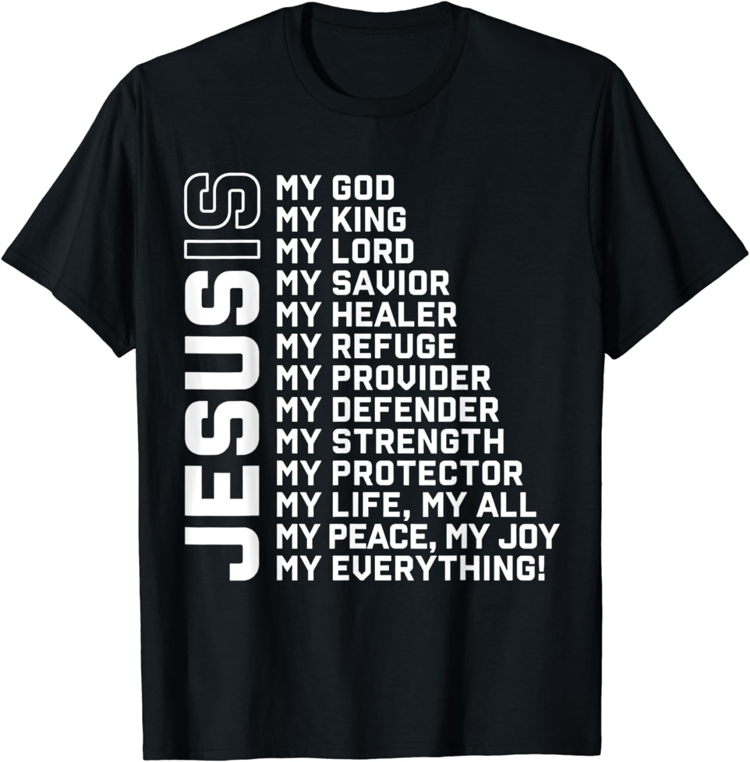Jesus Is My God My King My Lord My Savior Christian T-Shirt - Walmart.com