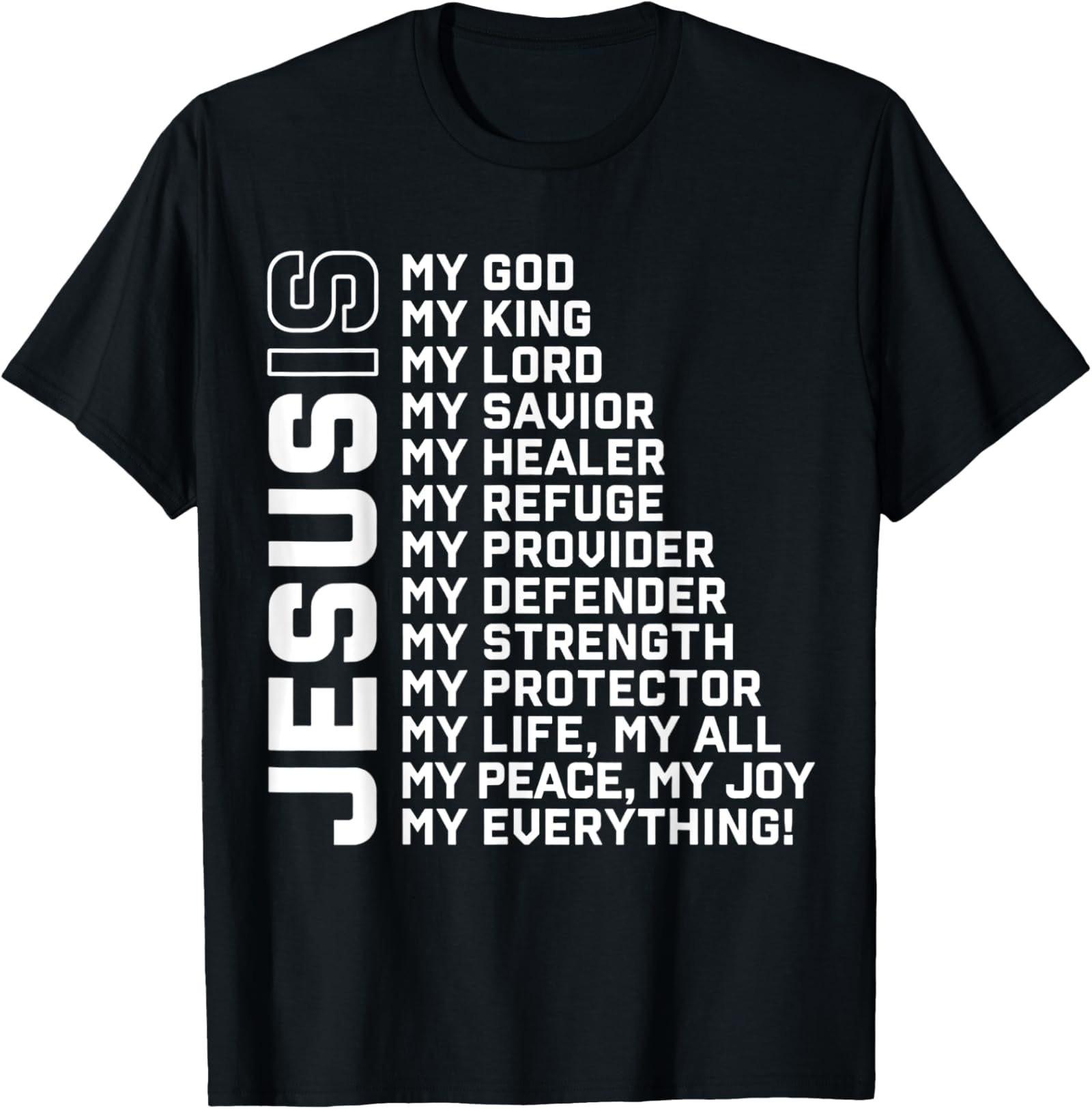 Jesus Is My God My King My Lord My Savior Christian T-Shirt - Walmart.com