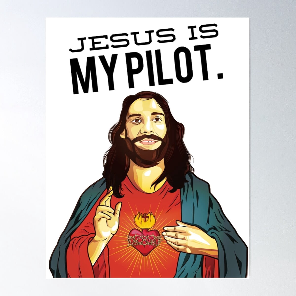 Jesus Is My Pilot. Poster Wall Art, Modern Wall Decor For Living Room ...