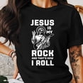 Jesus Is My Rock T-Shirt, Christian Faith Tee, God How I Roll Shirt ...