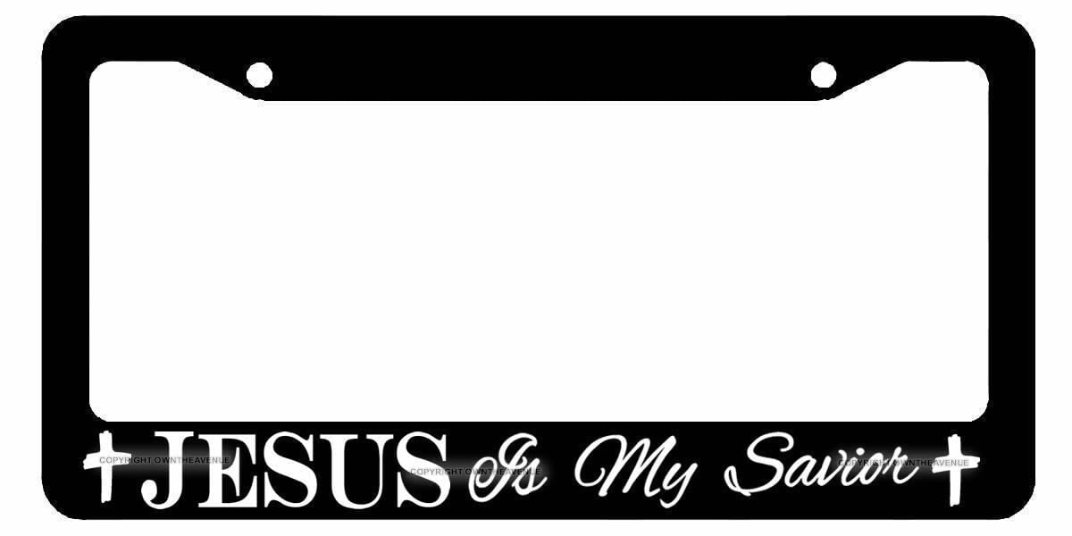 Jesus Is My Savior Christian Cross License Plate Frame - Walmart.com