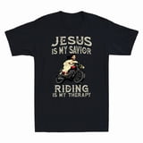 Jesus Is My Savior Riding Is My Therapy Funny Motorcycle H17600 Unisex ...