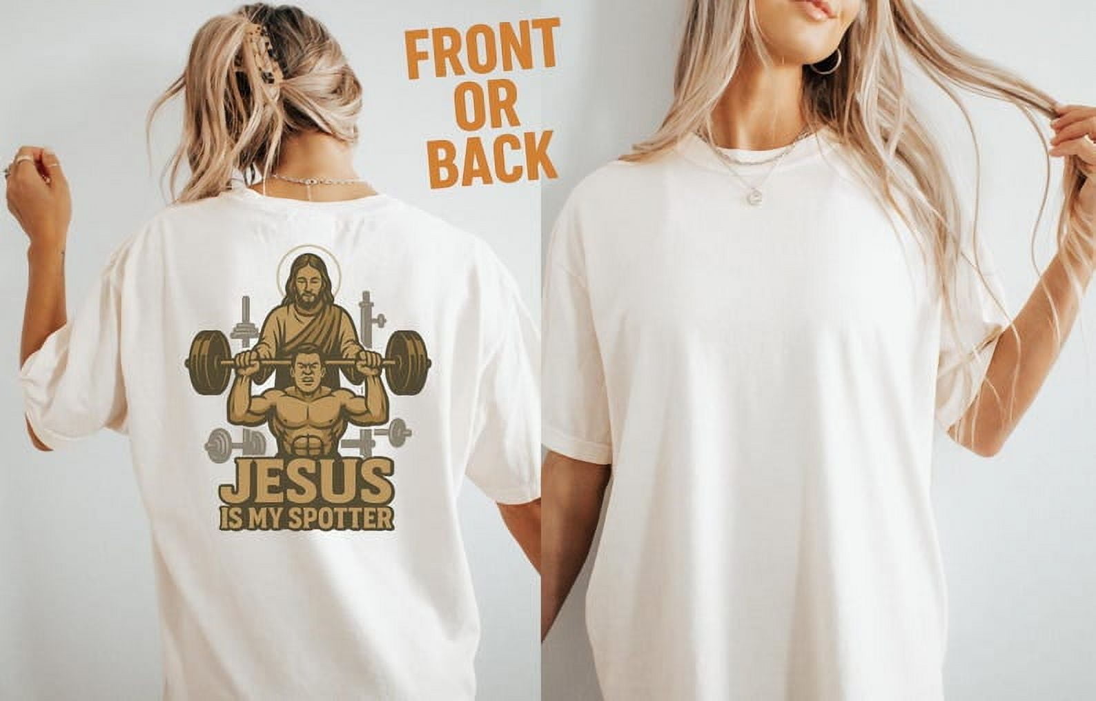 Jesus Is My Spotter Shirt Christian Gym Workout Tee Faith Fitness Funny ...