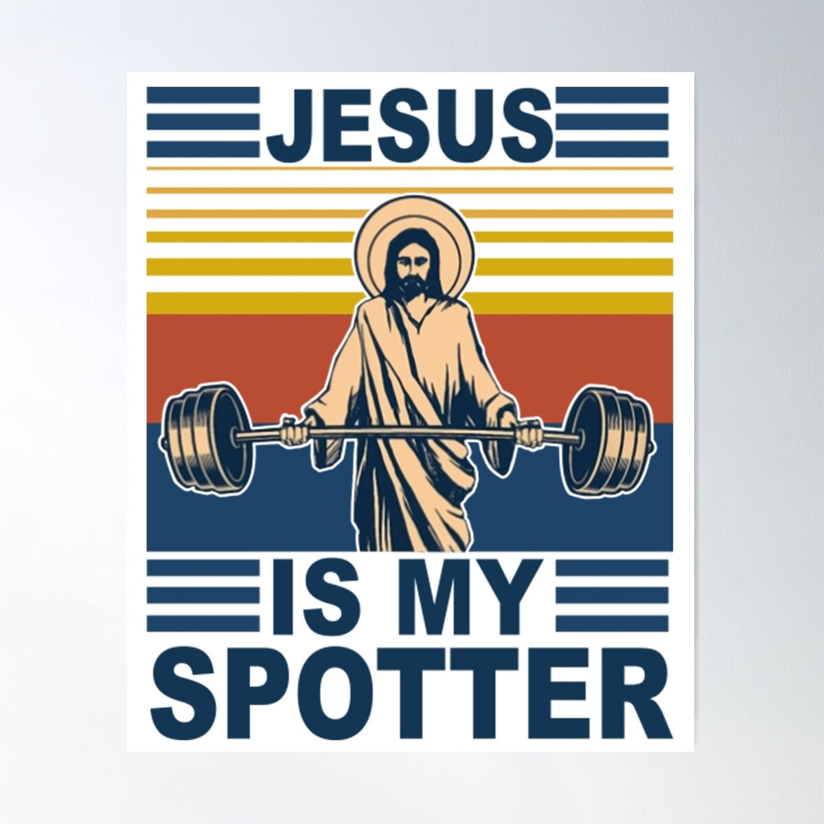 Jesus Is My Spotter Vintage Retro Poster Wall Art, Modern Wall Decor ...