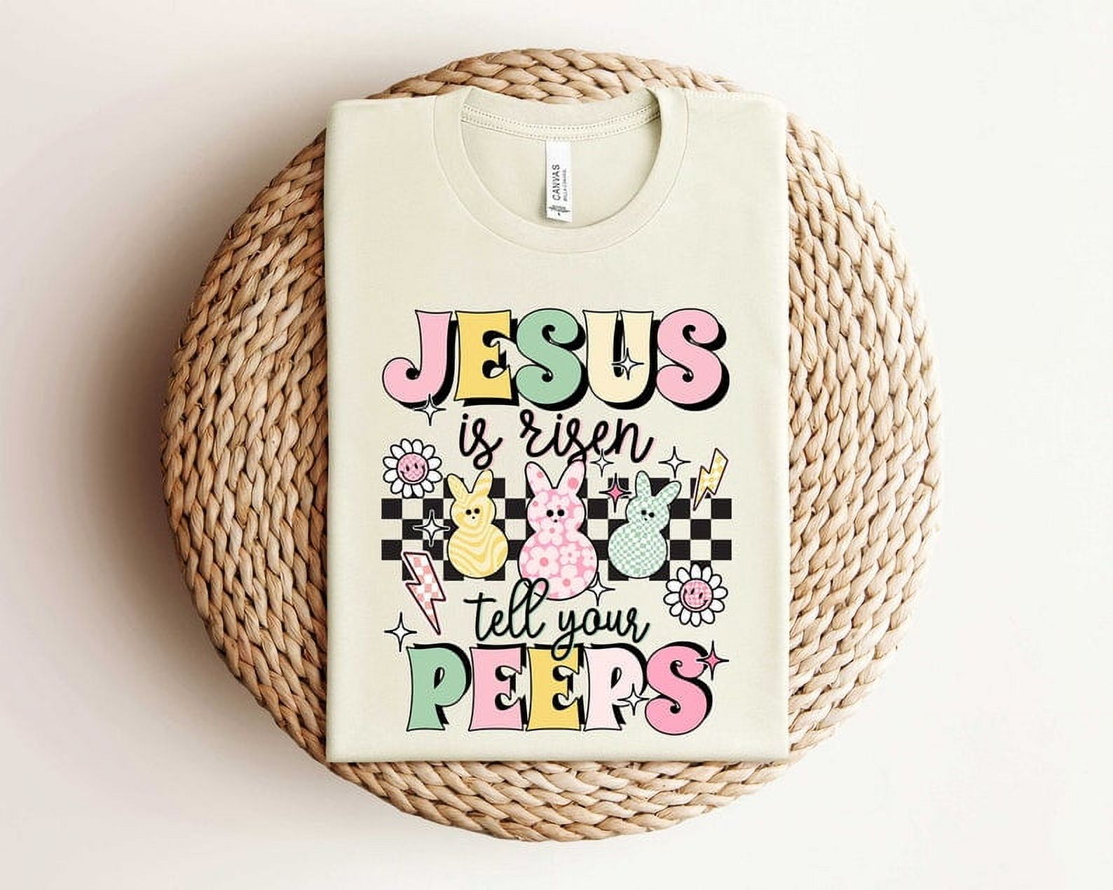 Jesus Is Risen Tell Your Peeps Shirt, Easter Christian Kids Shirt ...