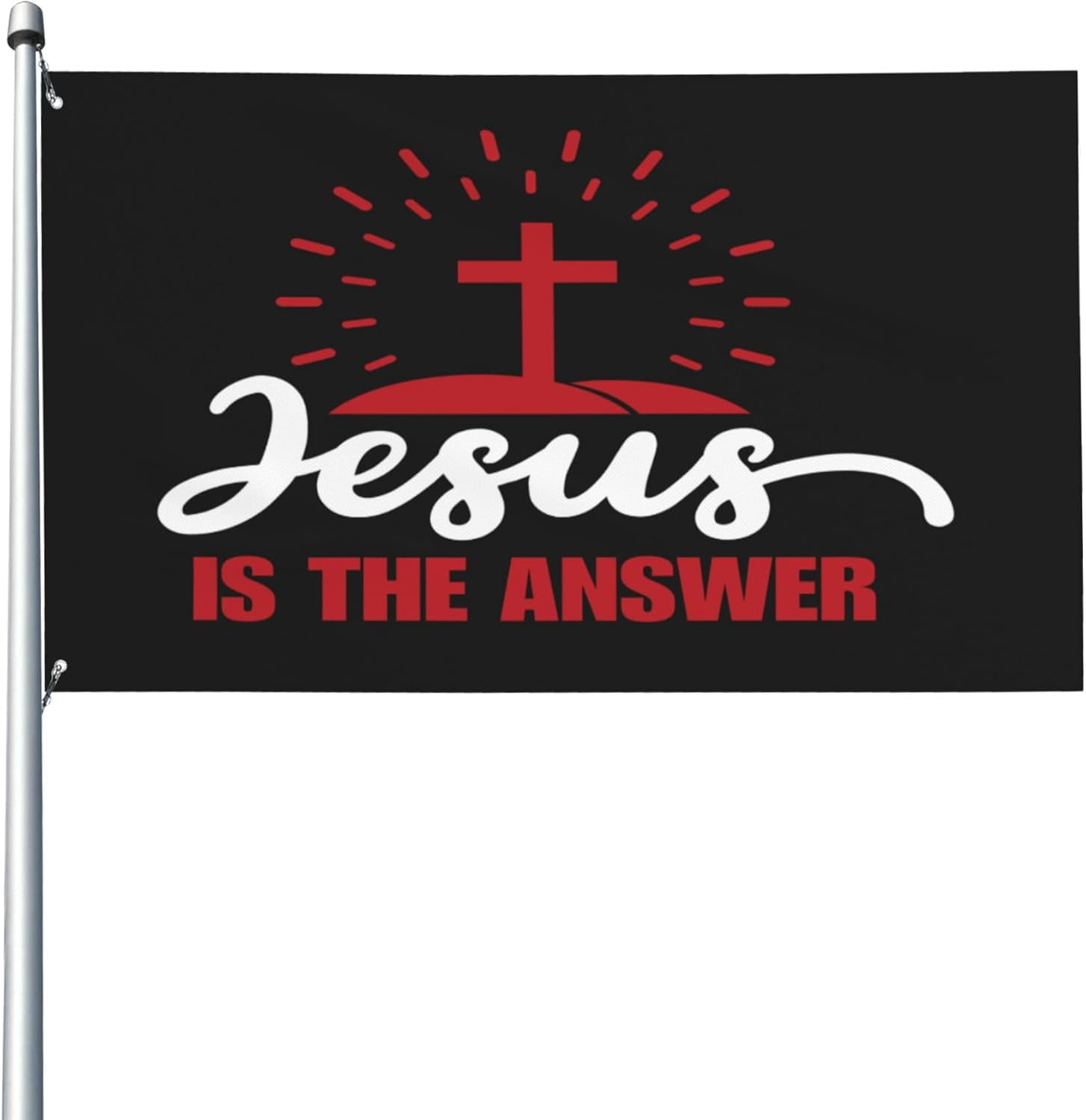 Jesus Is The Answer Flag Christian Jesus Flag Jesus Christ Flag 3x5 ...