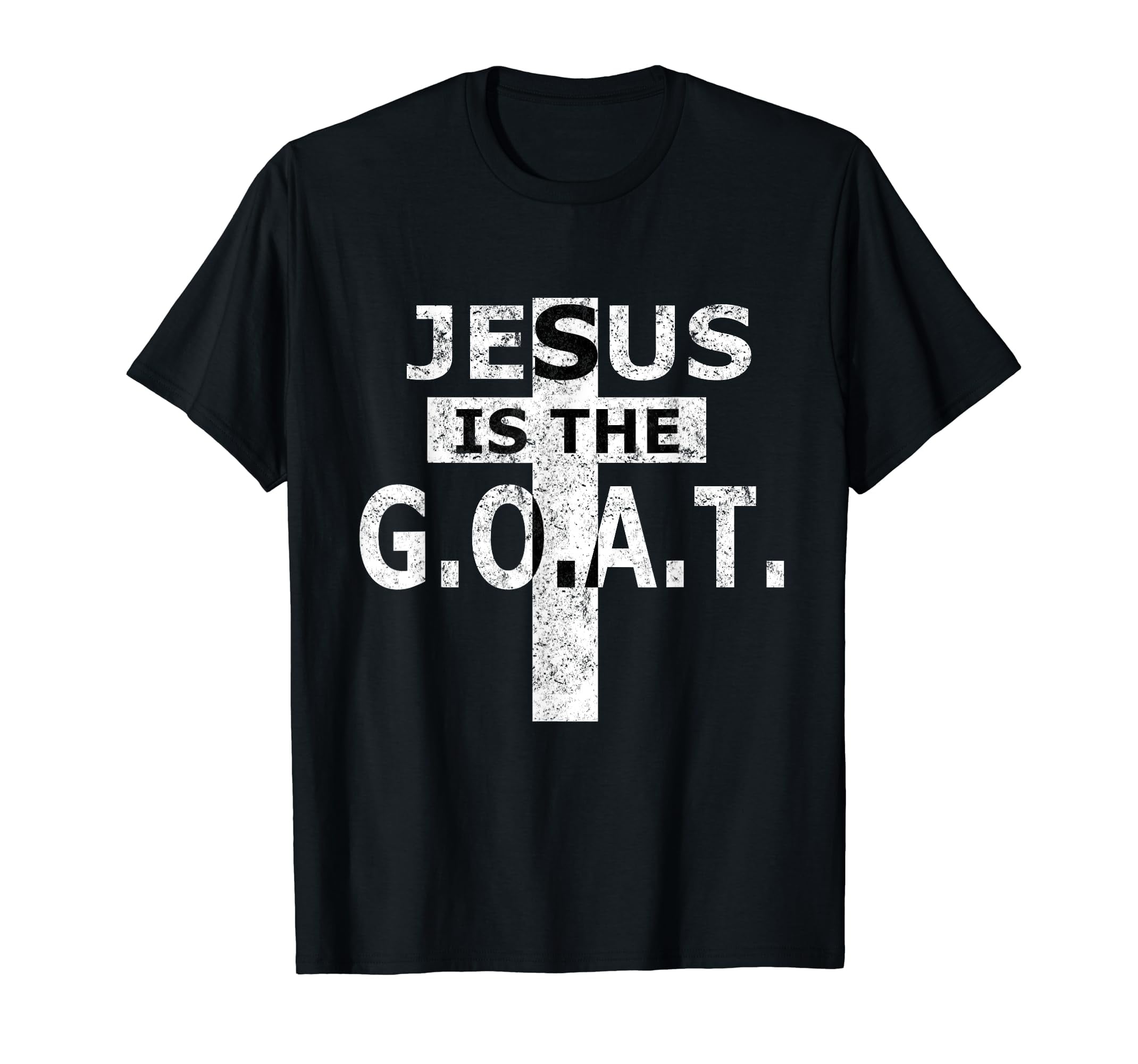 Jesus Is The GOAT T-Shirt Black Tee Christian man's Christian - Walmart.com
