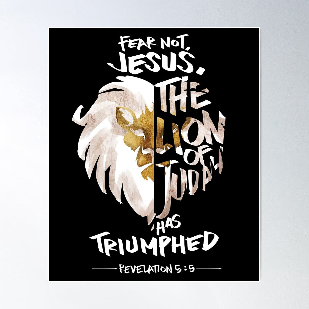 Jesus Is The Lion Of Judah Christian Fashion Gifts Poster Wall Art ...