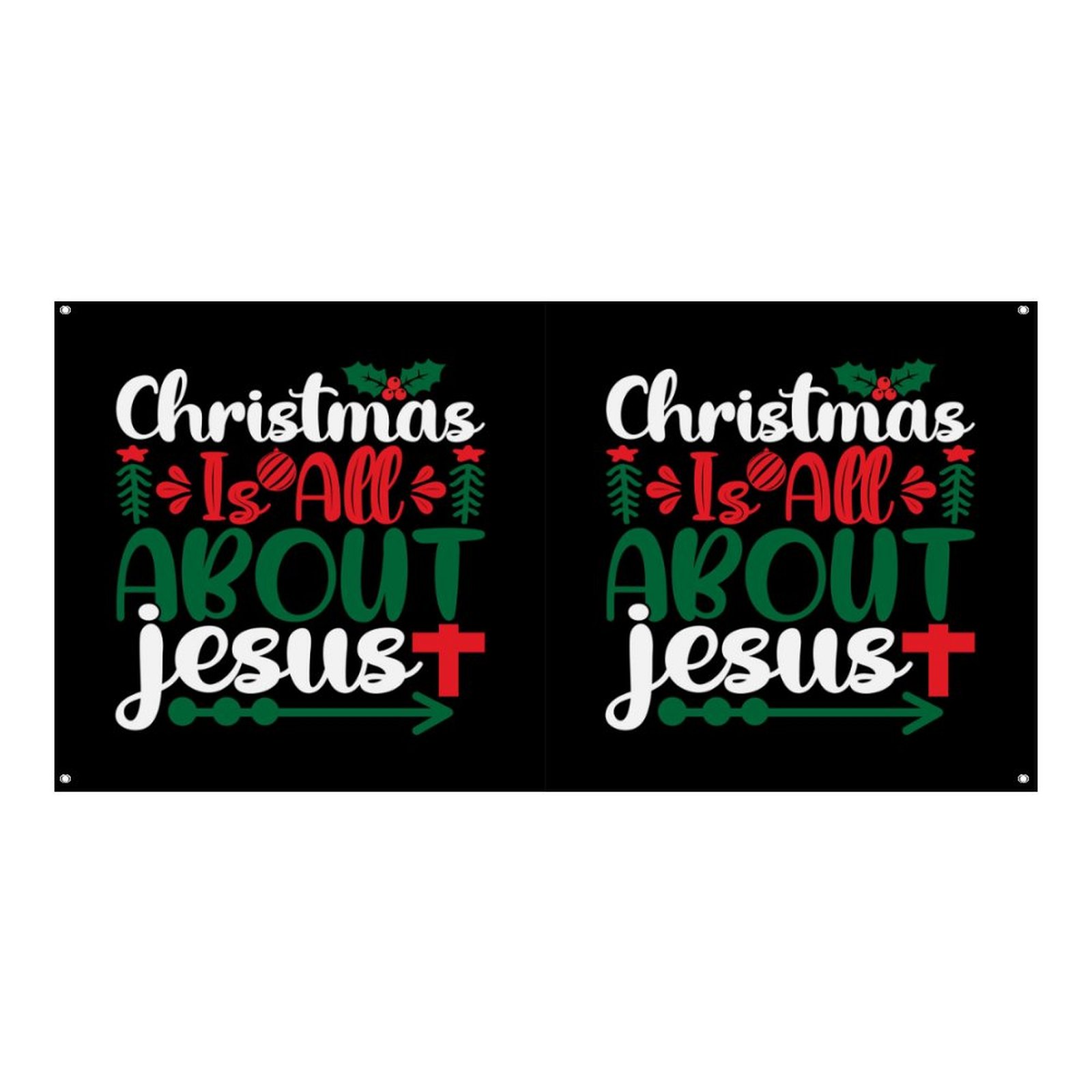 Jesus Is The Reason For The Christmas Season Banners Flag Hanging ...