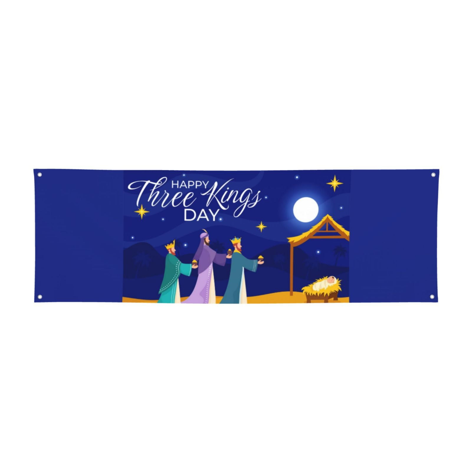 Happy Three Kings Day Epiphany Day Large Banner Party Decorations Sign ...