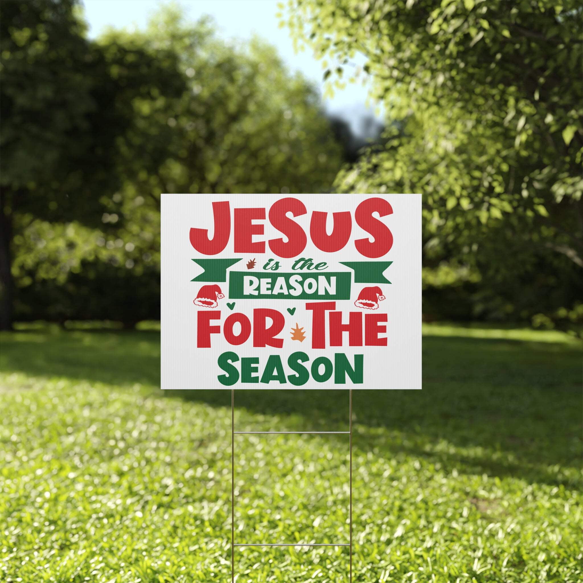 Jesus Is The Reason For The Season Yard Sign, Festive Holiday - Walmart.com