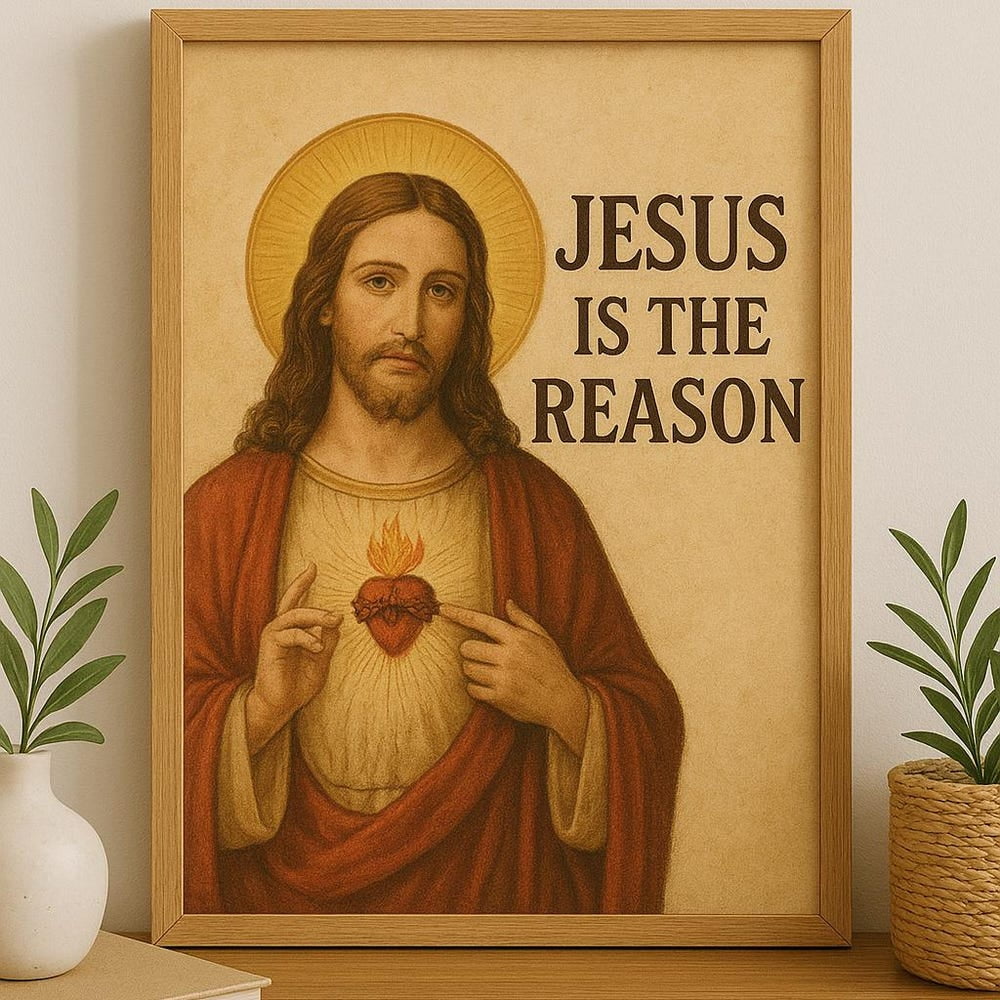 Jesus Is The Reason Print, Christian Noel Wall Art UNFRAMED PAPER ...