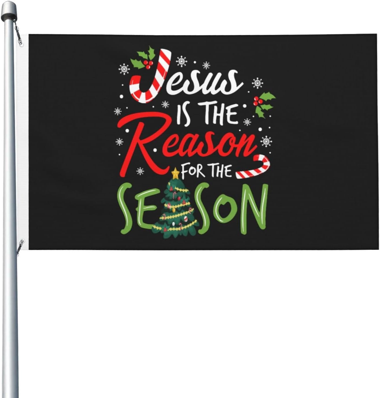 Jesus Is The Reasons For The Season Flag 3x5 Ft Outdoor Garden Flags ...