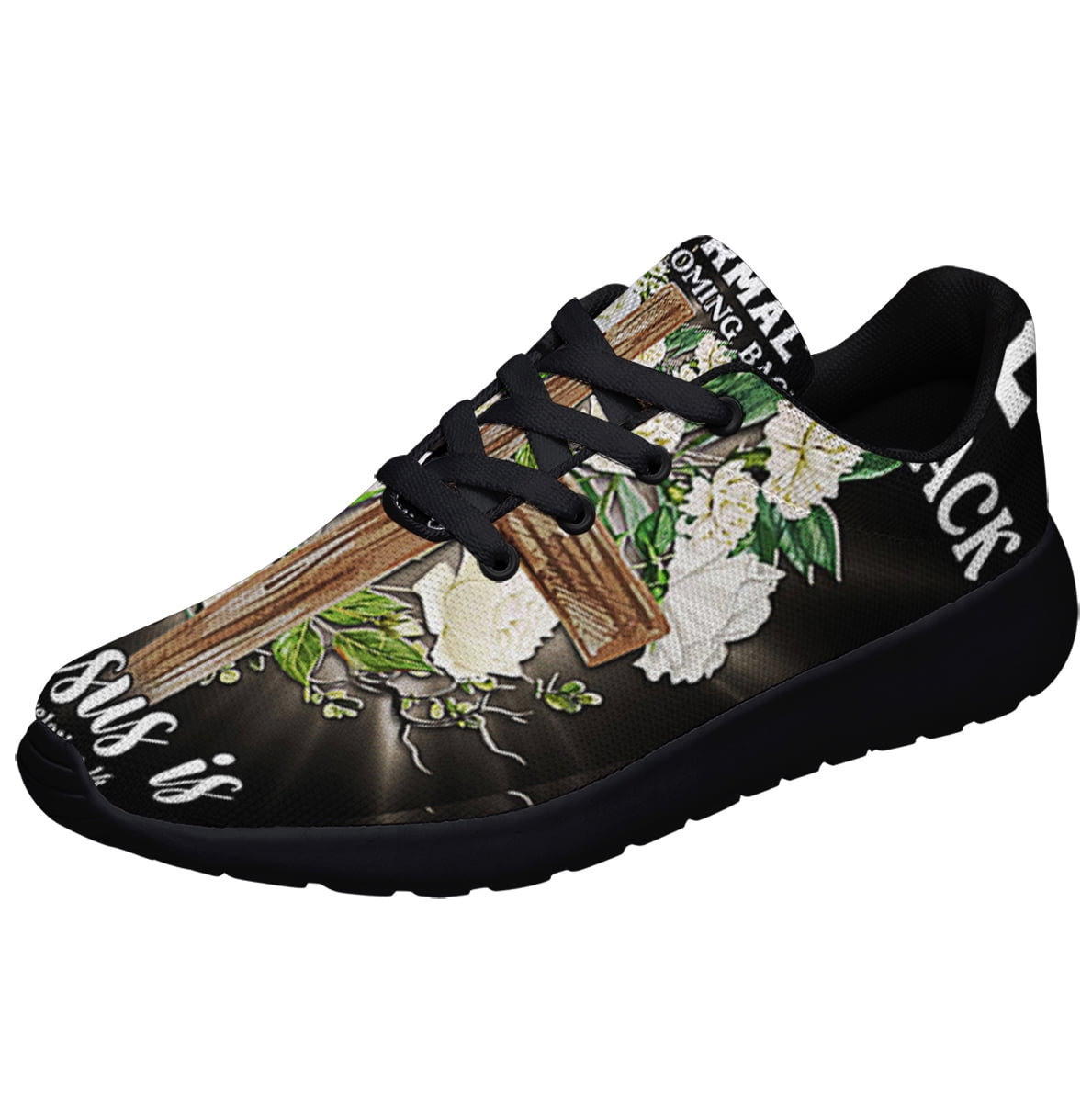 Jesus Isn't Coming Back Jesus Is Shoes Sneakers Black Size 5 - Walmart.com