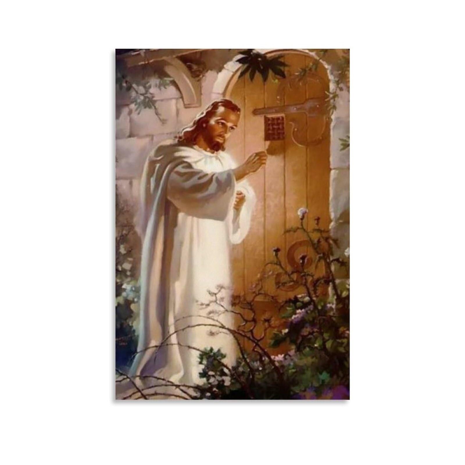 Jesus Knocking on The Door Painting Jesus Christ Poster Painting ...