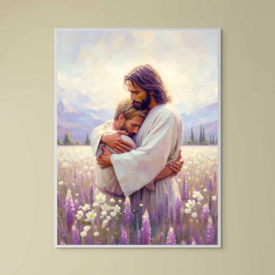 Jesus Knows Your Pain | Instant Download | Jesus And Man Art | Picture ...
