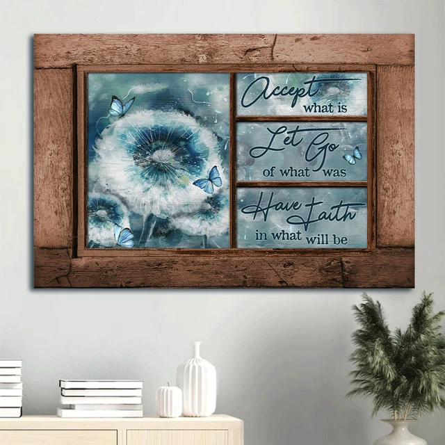 Jesus Landscape Poster,- Beautiful Dandelion, Blue Butterfly Poster, NO ...