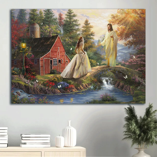 Jesus Landscape Poster, - Beautiful Scenery, Wonderful Forest, Little ...