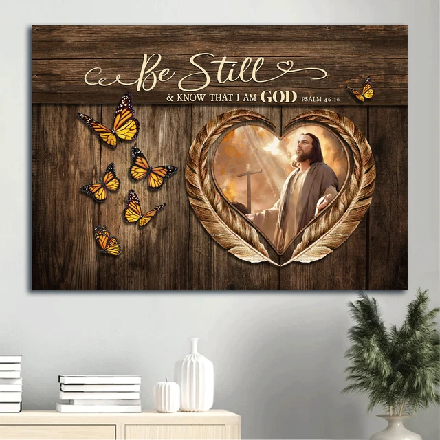 Jesus Landscape Poster, - Bible Verse, Monarch Butterfly, Jesus NO ...