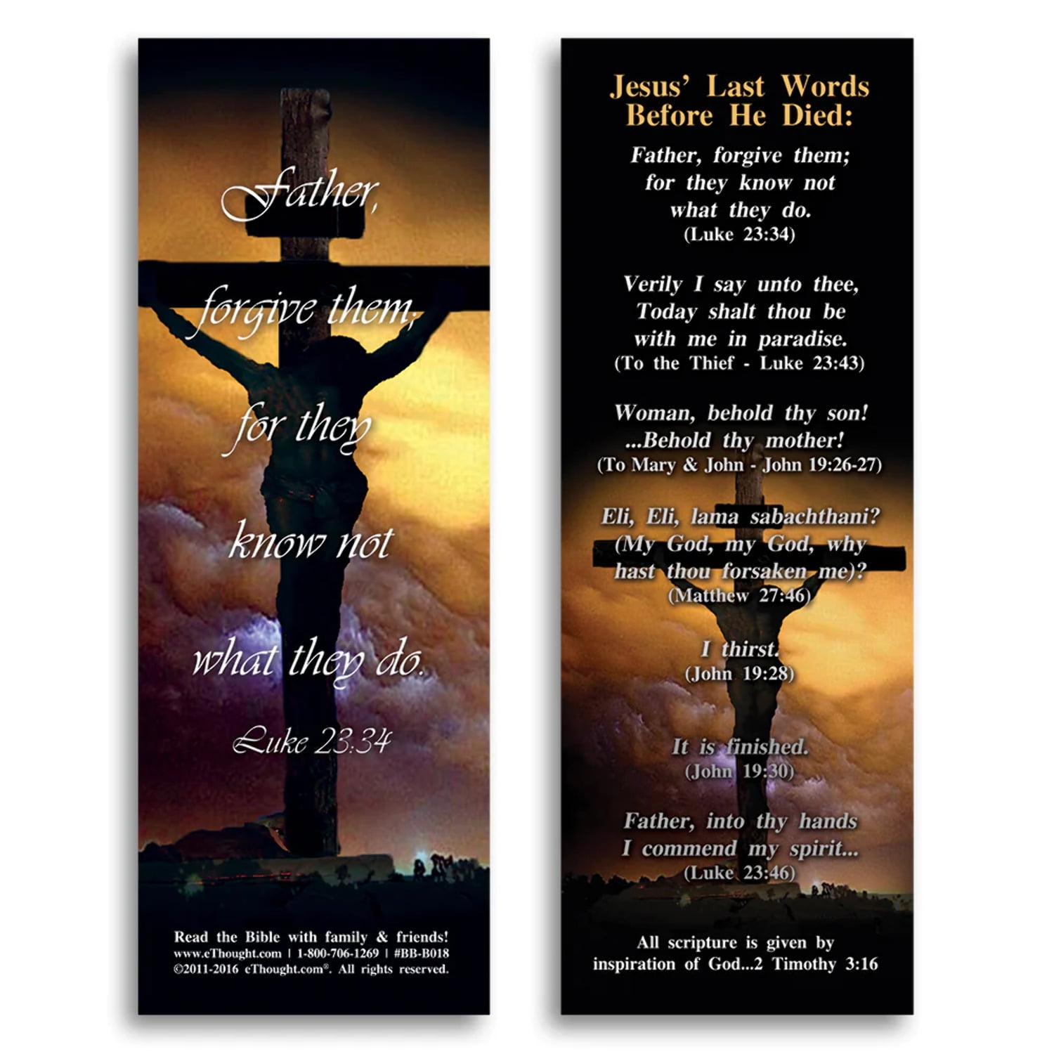 Jesus' Last Words Before He Died - Bible Cards - Pack of 25 - Walmart.com