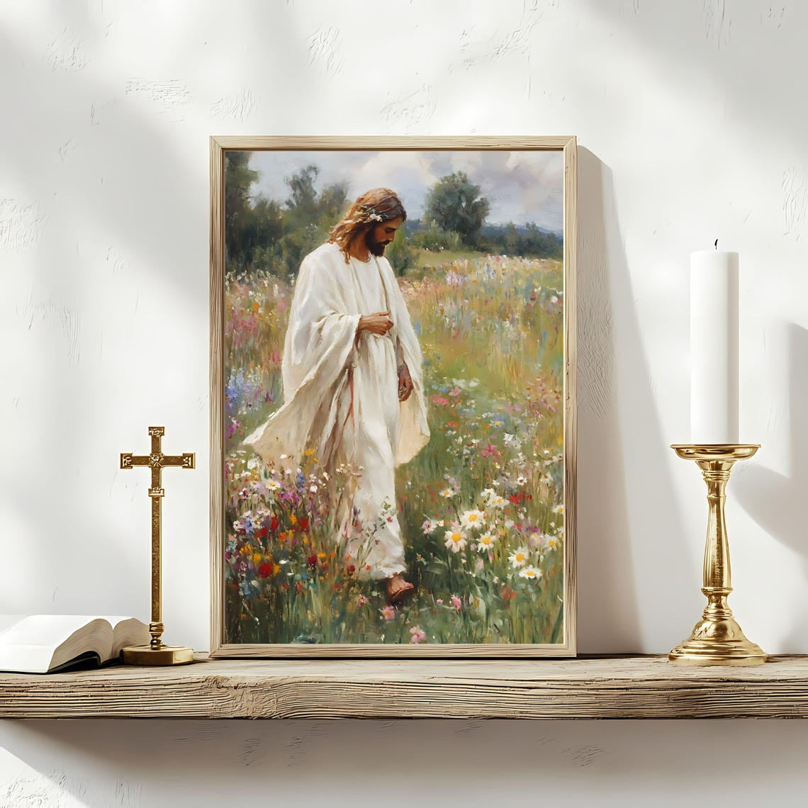 Jesus Leaves The 99, Christian Inspirational Painting, Autumn ...
